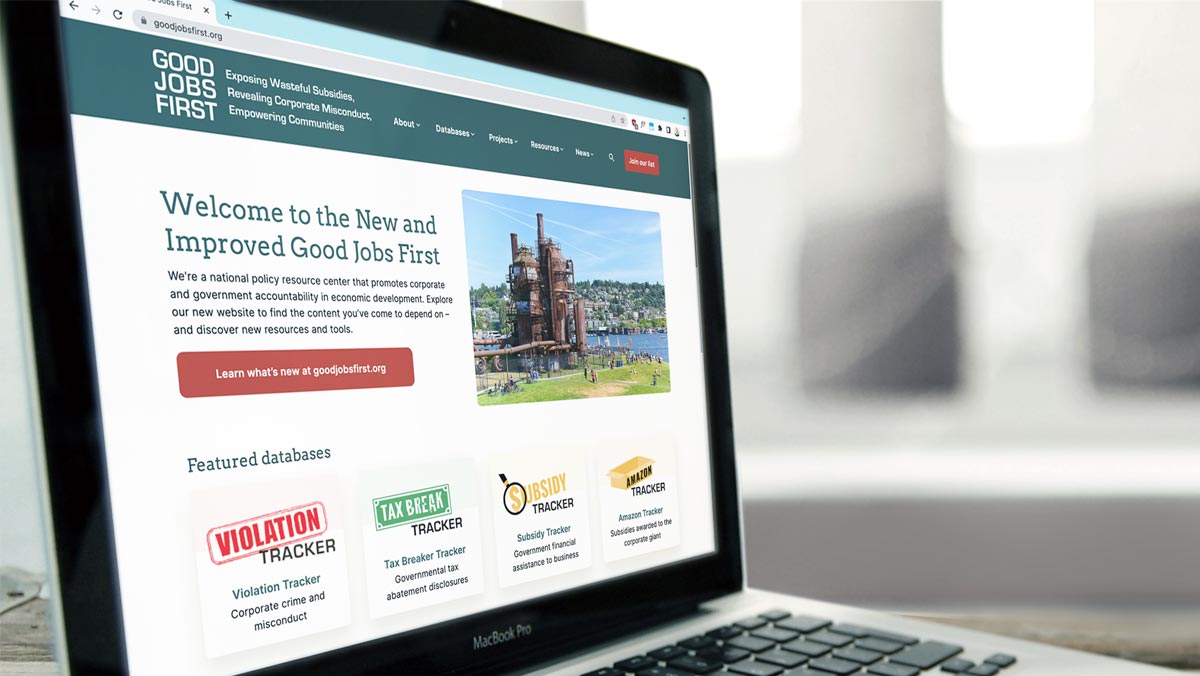 Good Jobs First Tracker Database Logos – Keir DuBois